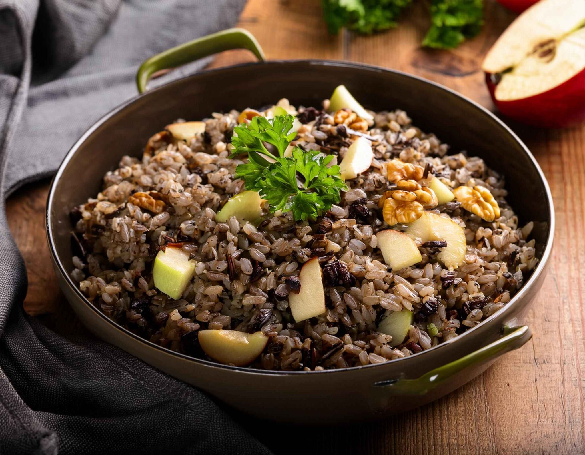 Potlatch Pilaf Stuffing w/Apples, Walnuts, & Shallots - Bluebird Grain ...