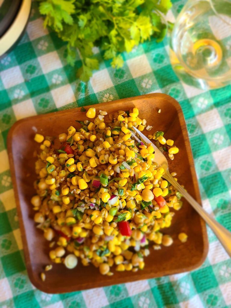 Corn & Farro Salad w/Cilantro Lime Dressing - Bluebird Grain Farms