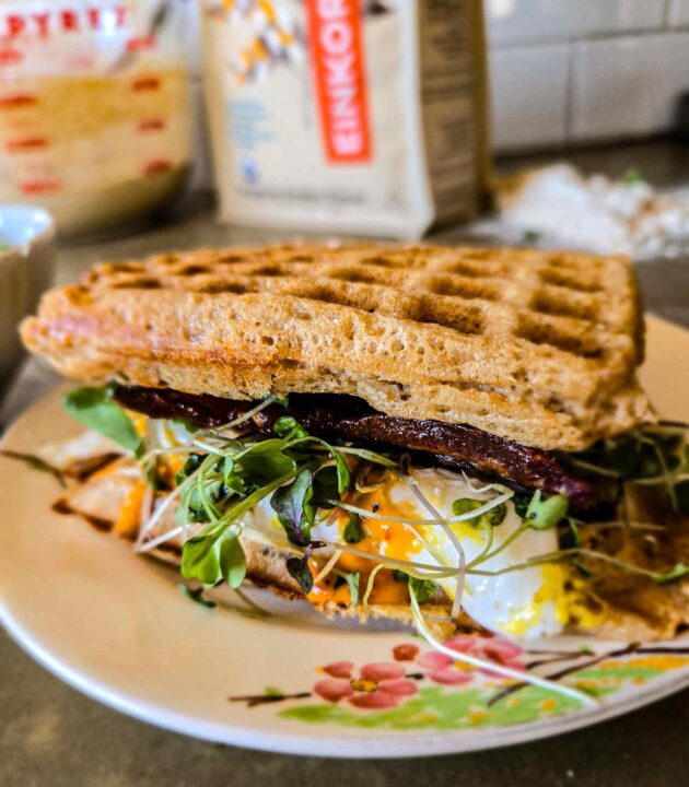 Bluebird Morning Waffle Sandwich - Bluebird Grain Farms